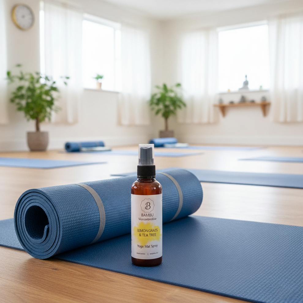 Lemongrass & Tea Tree Yoga Mat Spray 100ml - Essential Oil Yoga Mat Sp ...