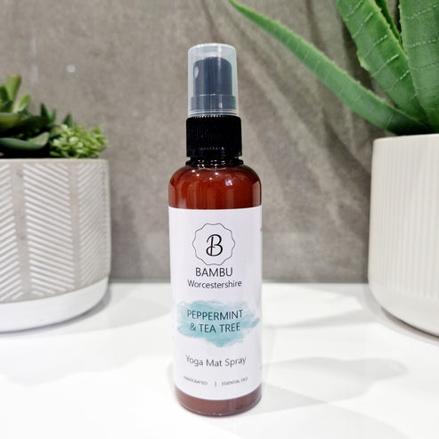 Peppermint & Tea Tree Yoga Mat Spray 100ml - Essential Oil Yoga Mat Sp ...