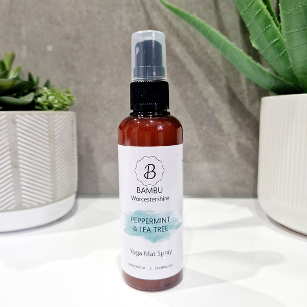 Peppermint & Tea Tree Yoga Mat Spray 100ml - Essential Oil Yoga Mat Sp ...